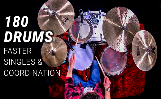 180 Drums Lesson | Tim Buell | Faster Singles and Coordination